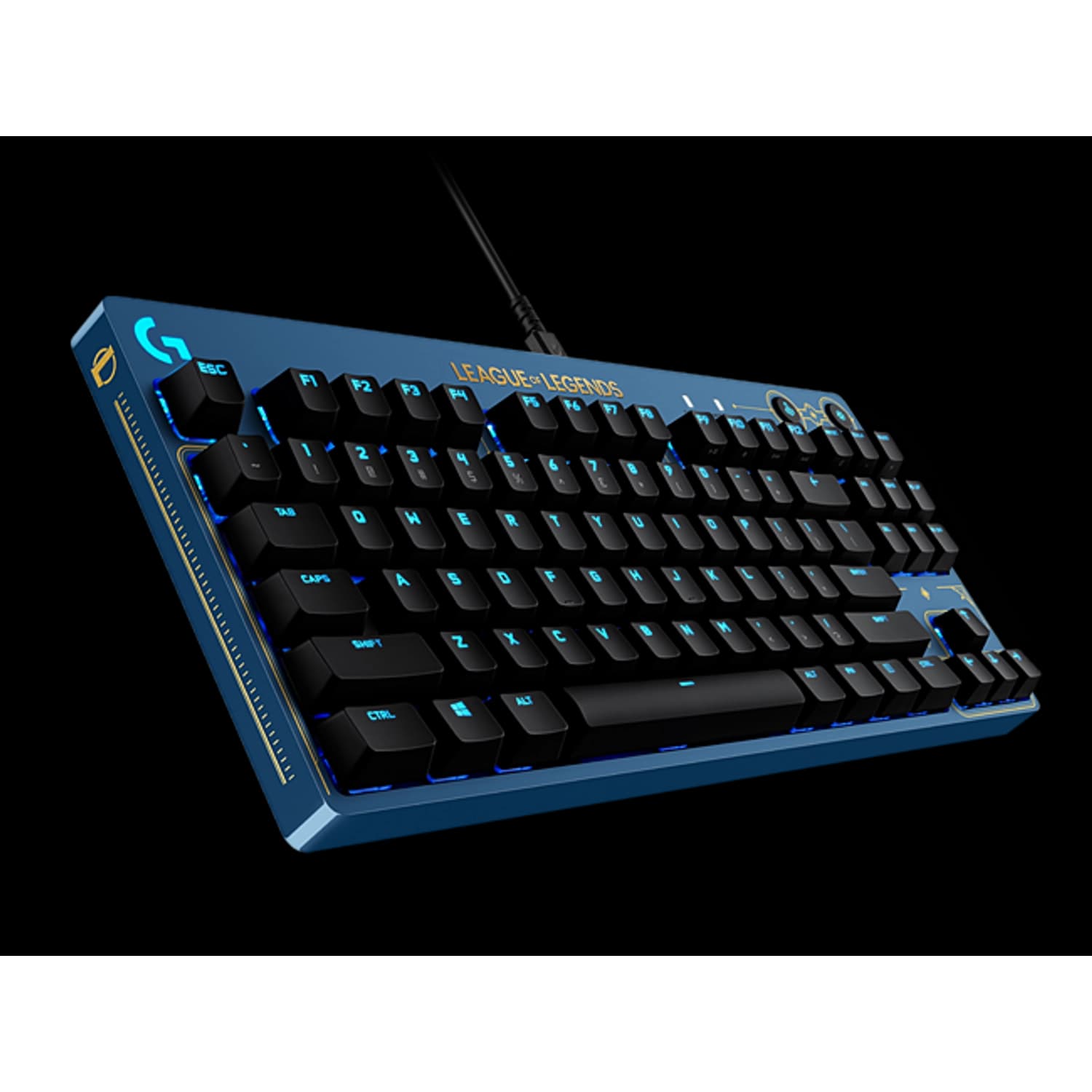 Teclado c/Cable LOGITECH GPRO TKL LOL Azul - Elit