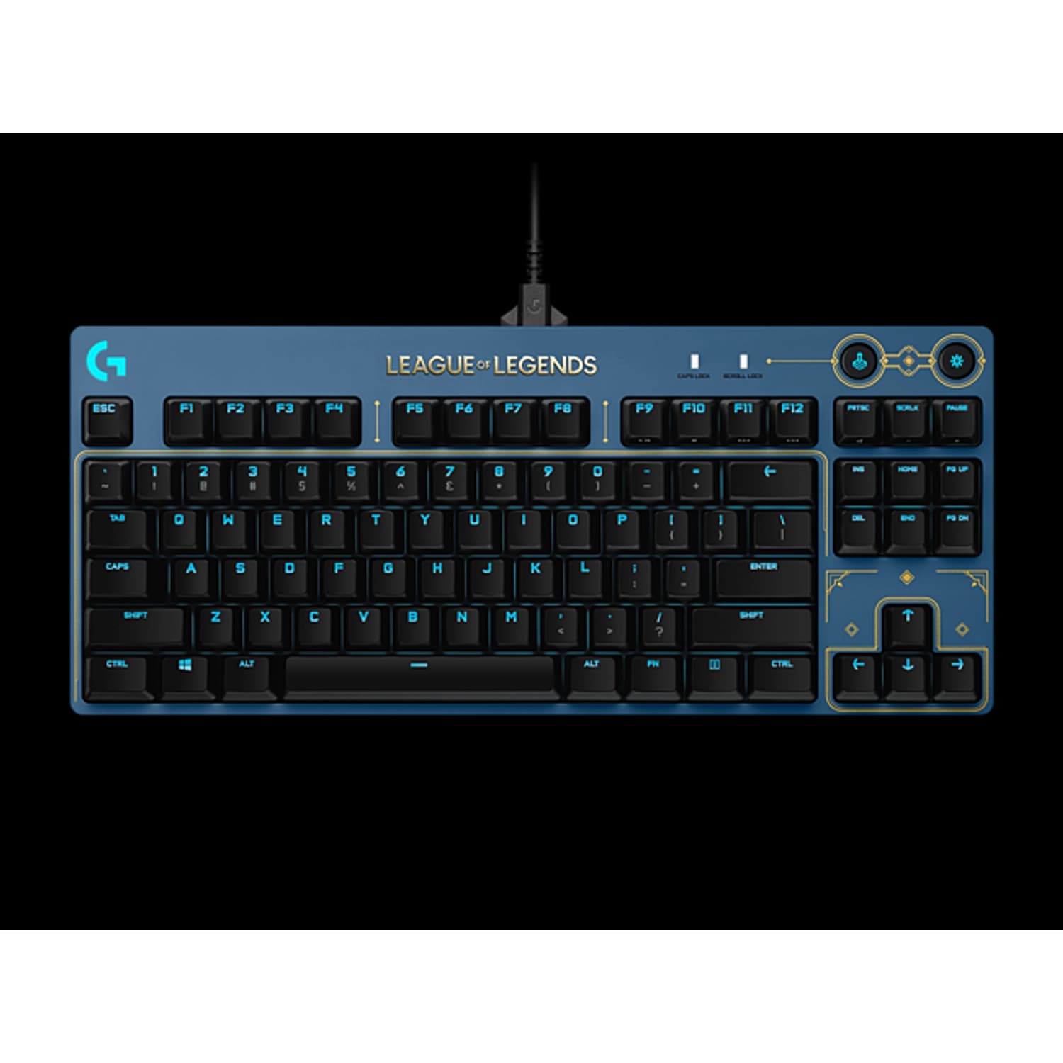 Teclado c/Cable LOGITECH GPRO TKL LOL Azul - Elit