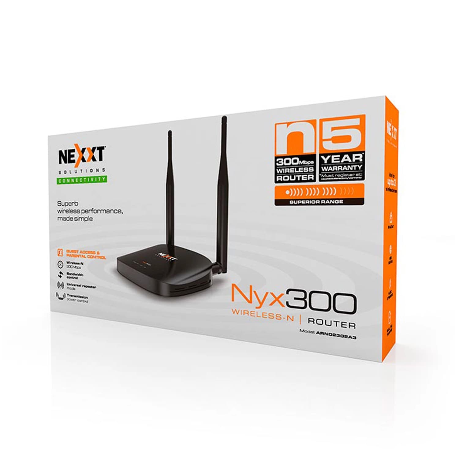 Router Nyx300 NEXXT Wireless-N 300 Mbps 2 Puertos - Elit